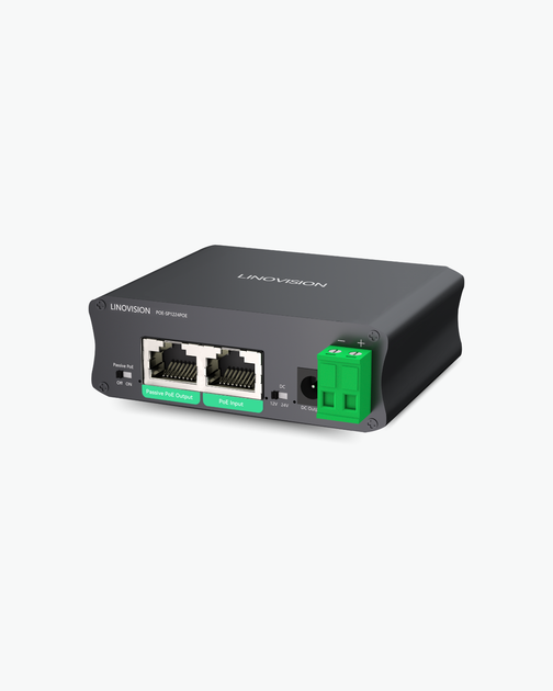 Industrial Gigabit 30W PoE Splitter with Switchable DC12V/24V Output a ...